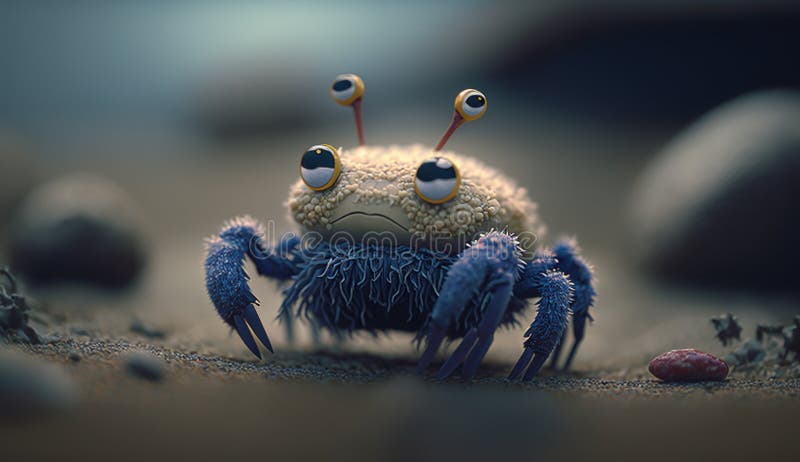 Cute Animated Crab, Generative AI Stock Illustration - Illustration of ...
