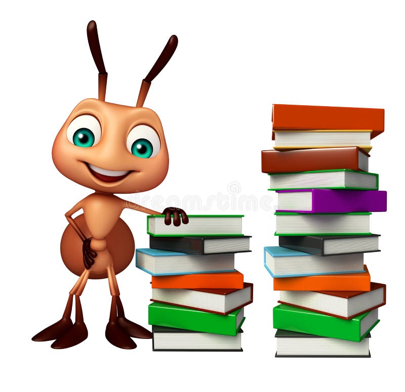 Cartoon Ants in Ant Hill Carrying Food into Their Nest. Vector ...