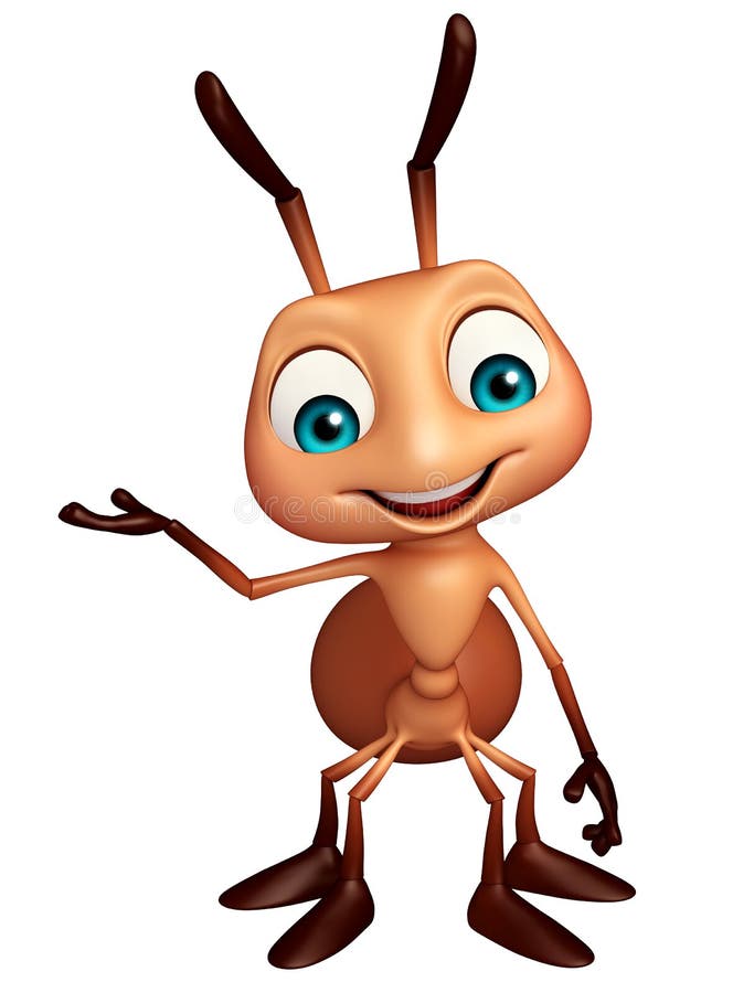 Cute Ant Funny Cartoon Character Stock Illustration - Illustration of ...