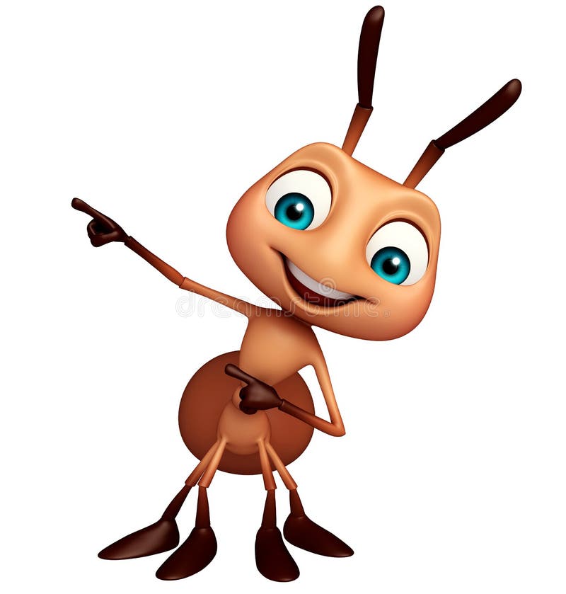 Cute Ant Funny Cartoon Character Stock Illustration - Illustration of ...
