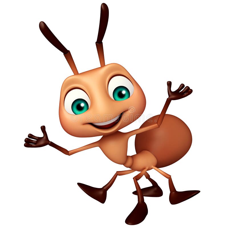 Cute Ant Cartoon Character Gim Equipment Stock Illustration ...