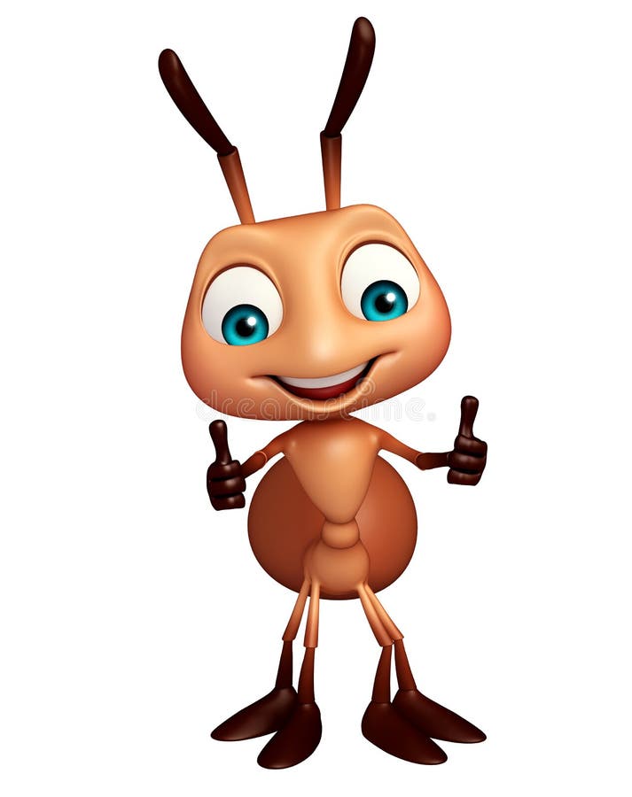 Cute Ant Funny Cartoon Character Stock Illustration - Illustration of ...