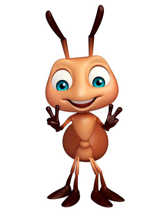 Cute Ant Funny Cartoon Character Stock Illustration - Illustration of ...
