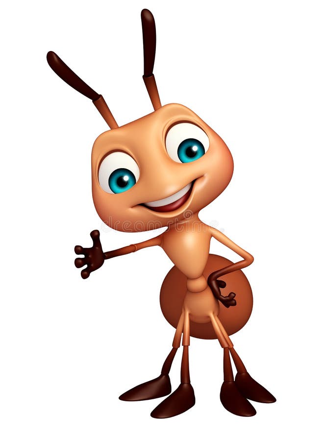 Cute Ant Funny Cartoon Character Stock Illustration - Illustration of ...