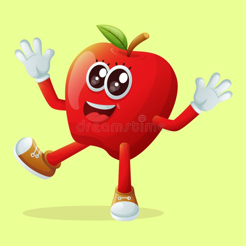 Cute Happy Smiling Apple Character Stock Illustrations – 1,539 Cute ...