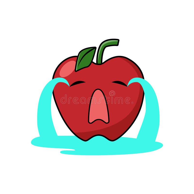 Crying Apple Cartoon Icon Stock Illustrations – 69 Crying Apple Cartoon ...
