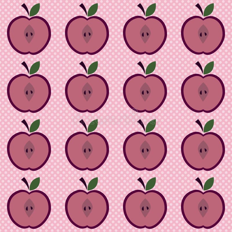Cute apple pattern stock vector. Illustration of pattern - 139059204