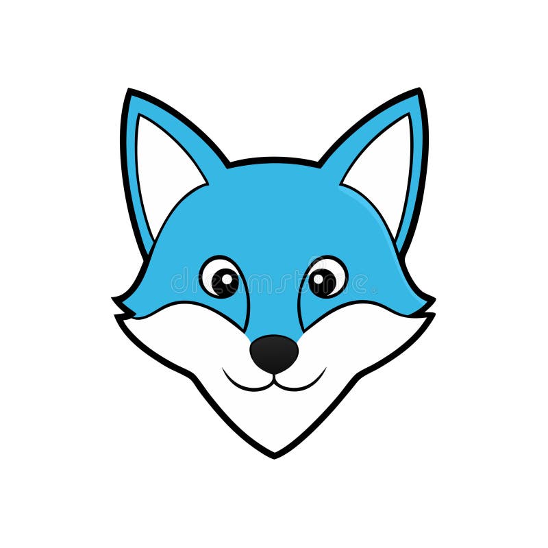 Cute Arctic Fox Head Vector Art Illustration Stock Illustrations – 129 ...