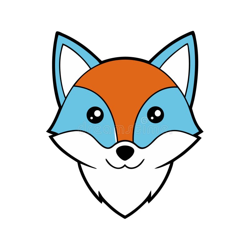 Cute Arctic Fox Head Vector Art Illustration Stock Illustration - Illustration of cute, mascot ...