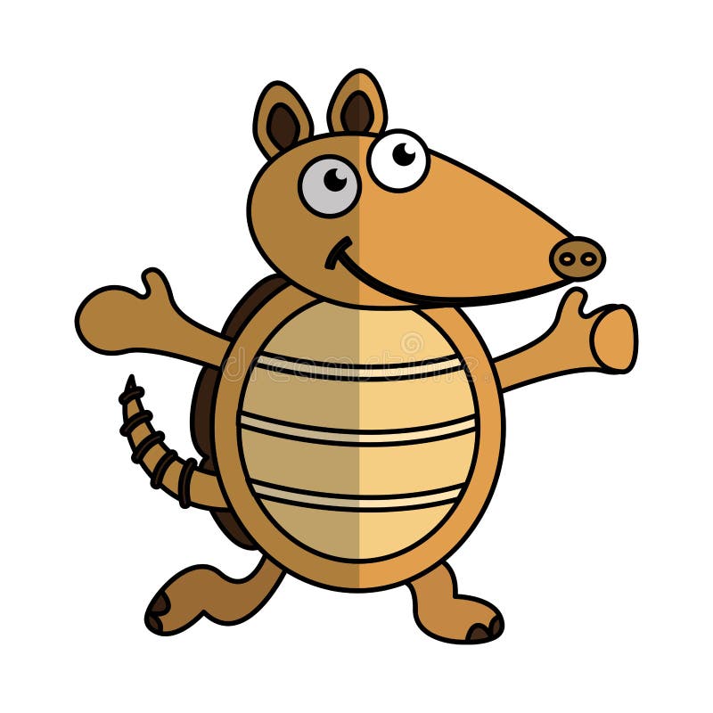 Cute Armadillo Face Cartoon Stock Vector - Illustration of jungle ...