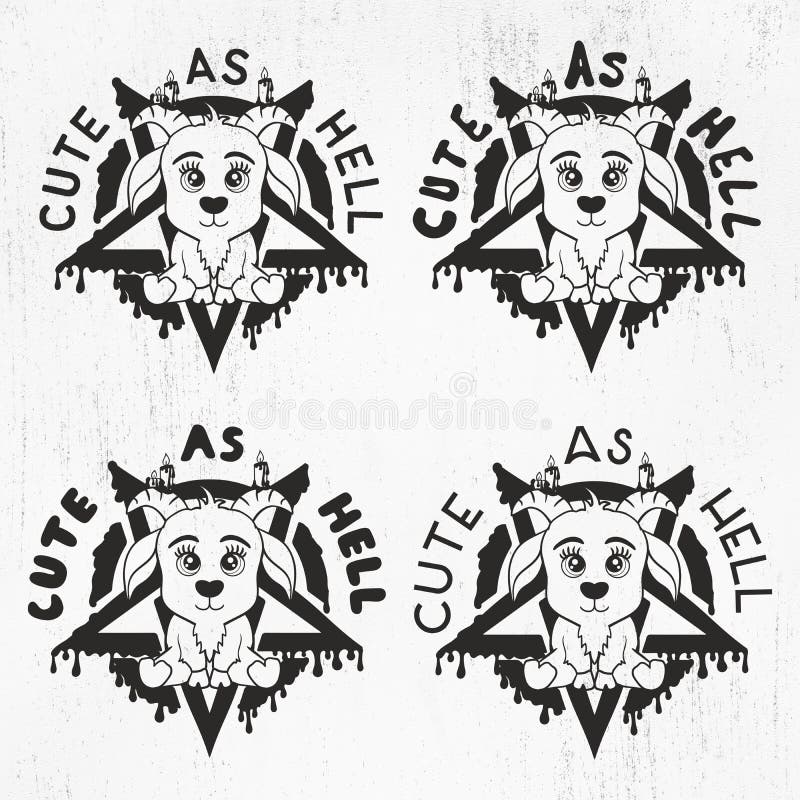 Cute As Hell, Cute As Hell Cut File, Baphomet, Pastel Goth, Gothic ...