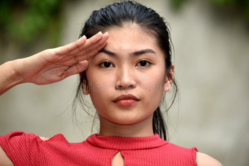 115 Cute Asian Girl Salute Photos - Free & Royalty-Free Stock Photos ...