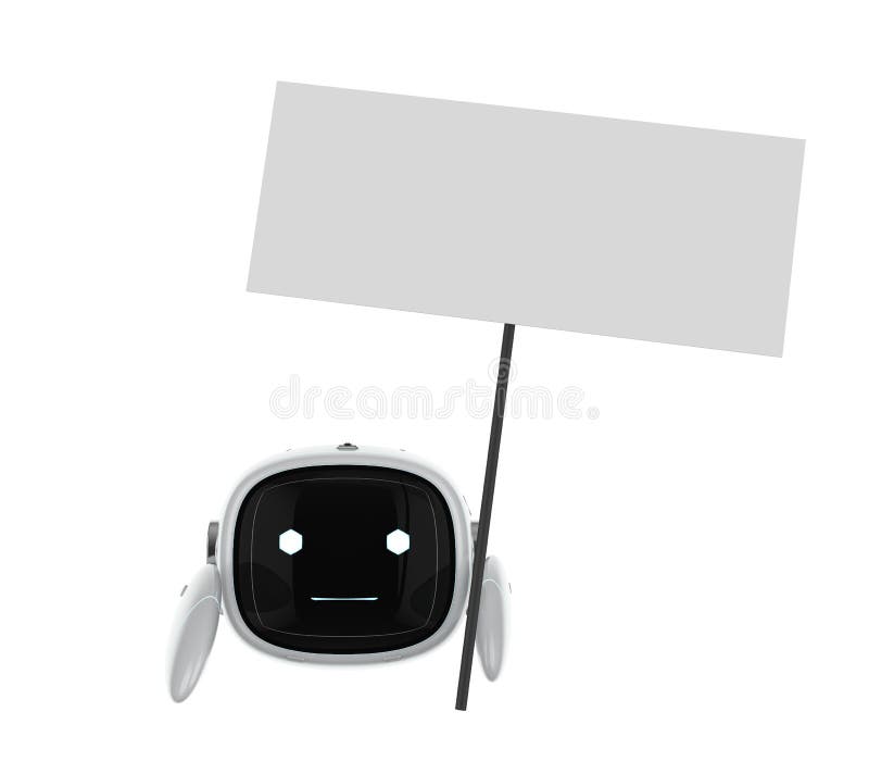 Assistant Artificial Intelligence Robot No Leg Isolated on White Stock ...