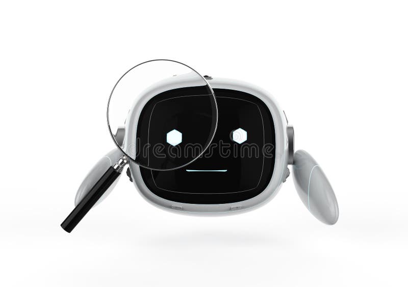Cute Assistant Artificial Intelligence Robot No Leg with Magnifying ...