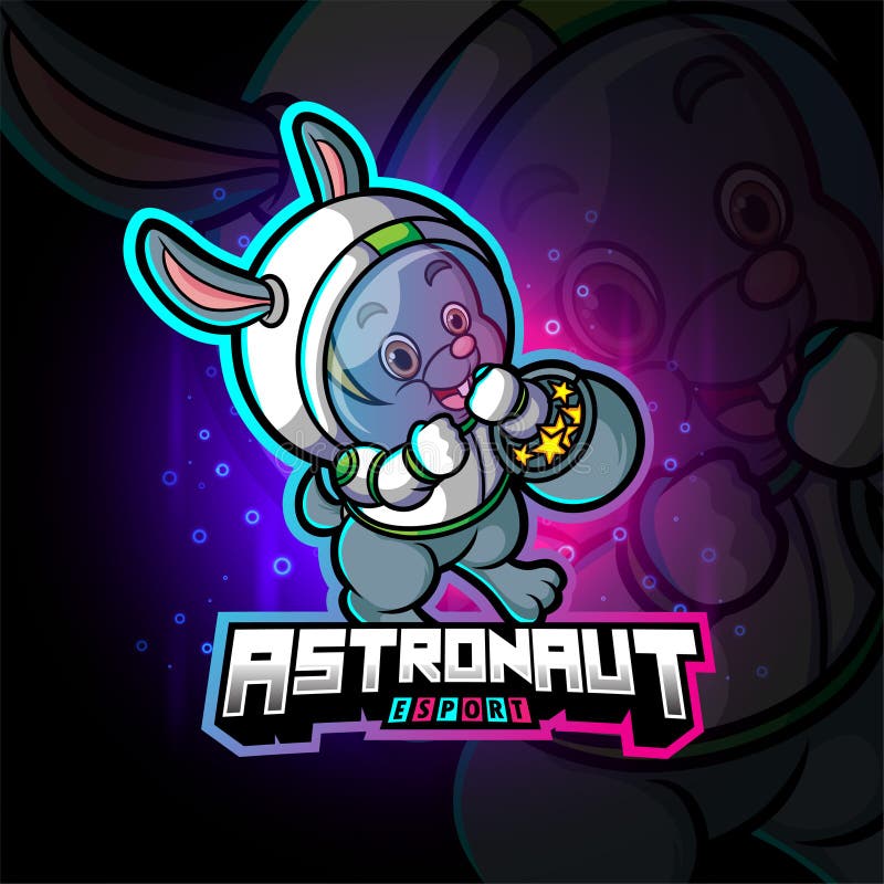 Rabbit Esport Gaming Mascot Logo Template Vector. Modern Head Rabbit ...