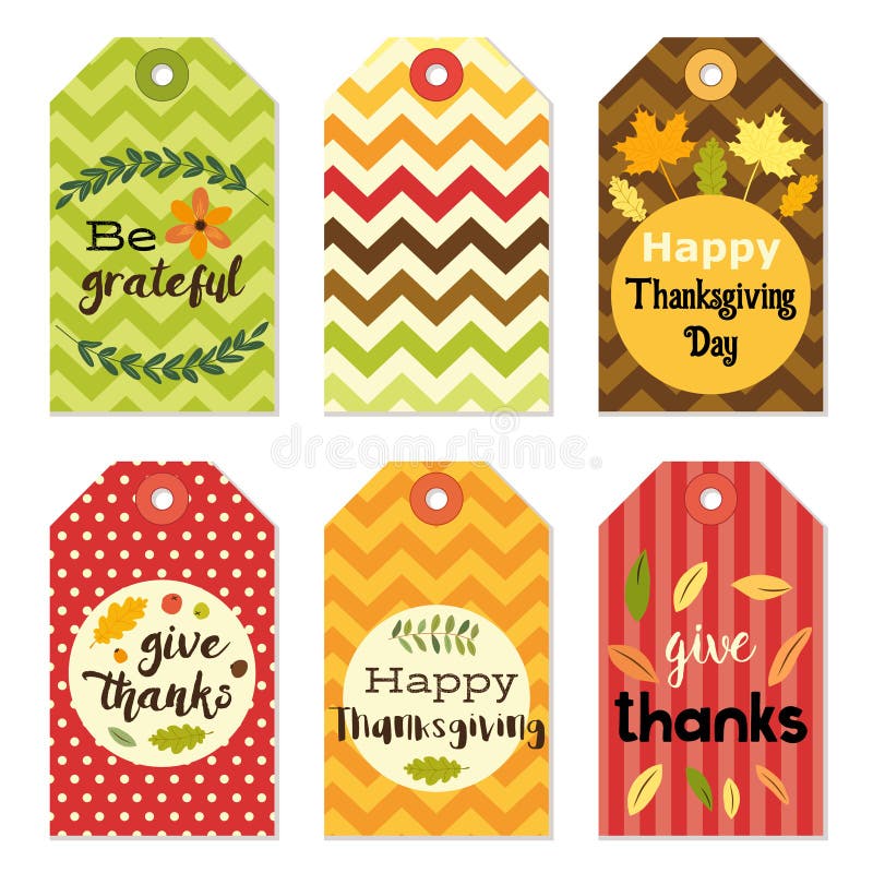 Cute Autumn Gift Tags Bundle in Traditional Colors Stock Vector ...