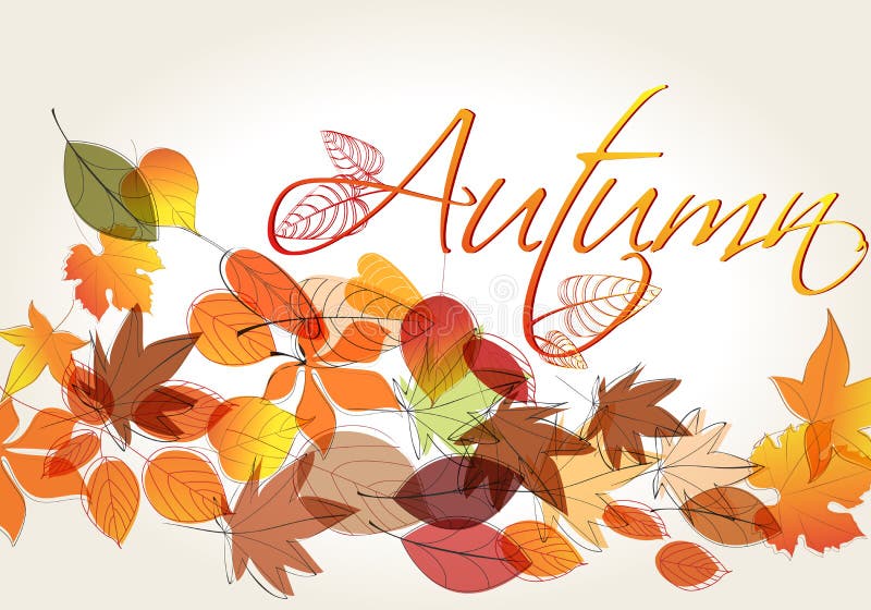 Cute autumn illustration stock vector. Illustration of design - 35583062