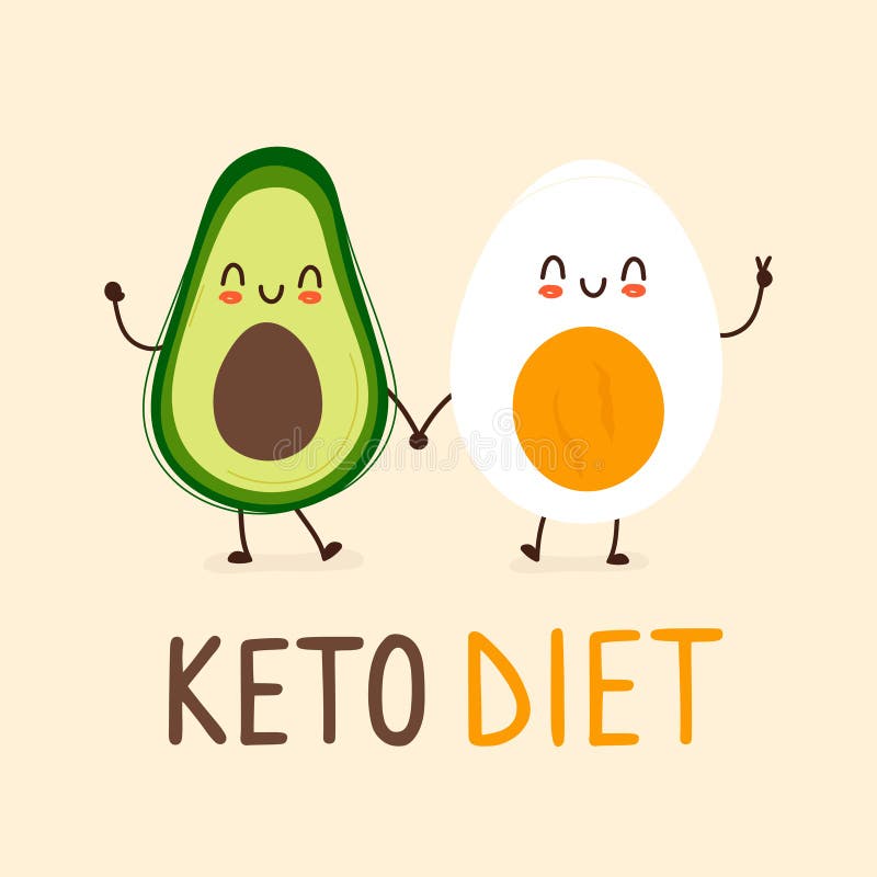 Cute Avocado And Boiled Egg Holding Hands Stock Vector - Illustration ... Cute Avocado And Boiled Egg Holding Hands Stock Vector - Illustration ...