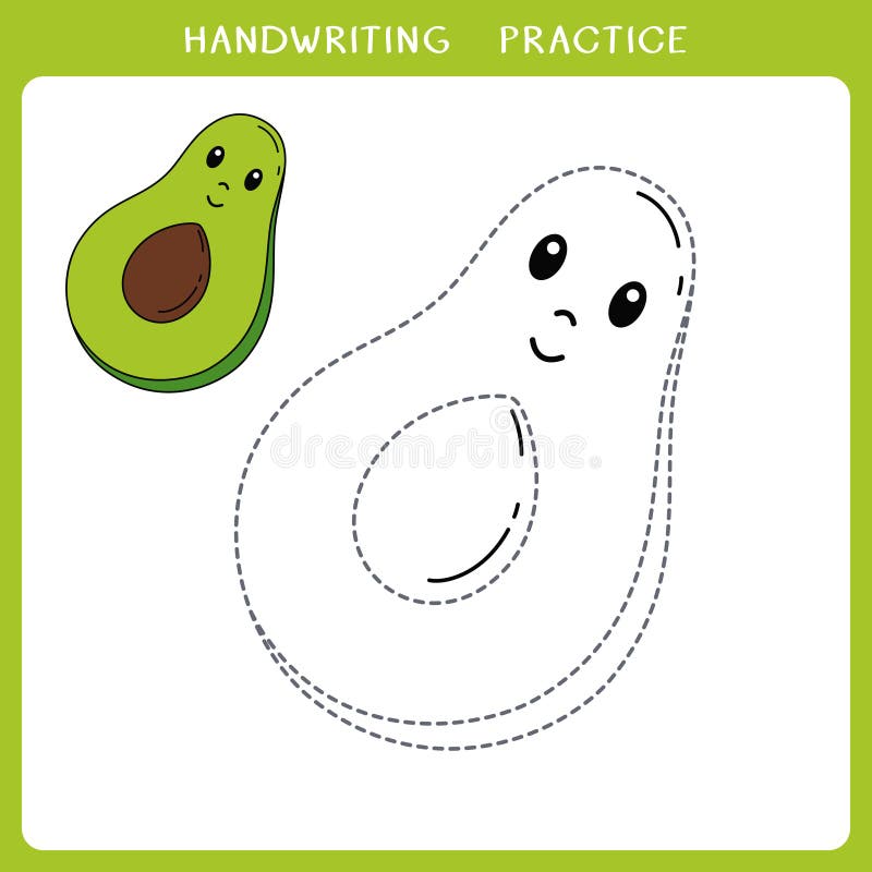 Cat Hug Avocado Coloring Page for Kids Stock Vector - Illustration of ...