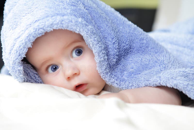 Beautiful Baby Under Blanket Stock Image - Image of person, pose: 2118223