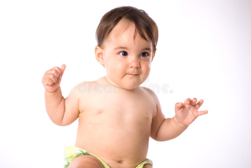 Cute Baby Standing Unstable Stock Image - Image of body, daughter: 33471761