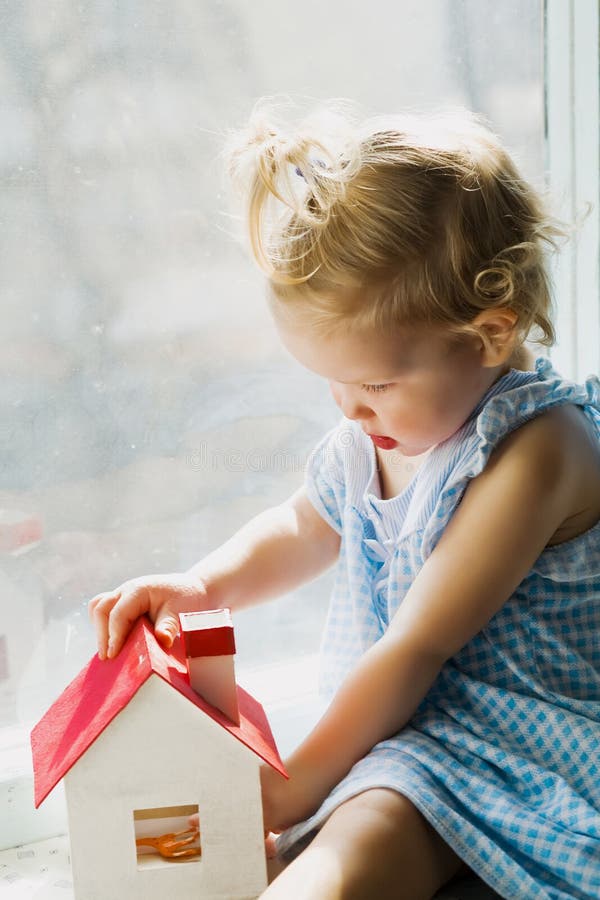 Cute baby stock photo. Image of child, home, house, activity - 8663278