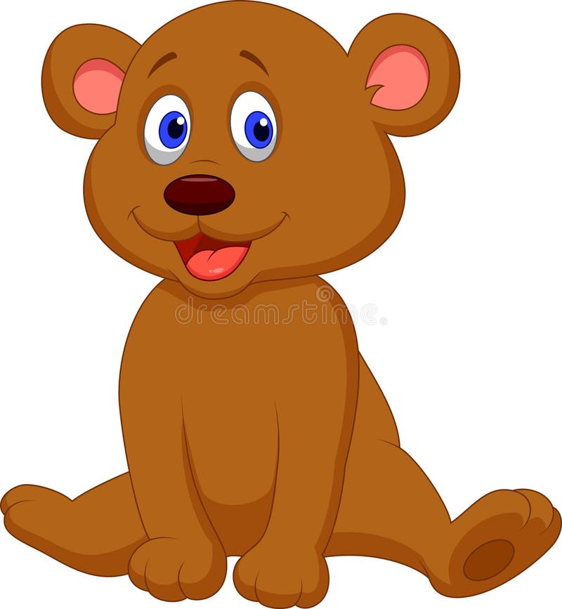 Cute baby bear cartoon stock vector. Illustration of smile - 33233870