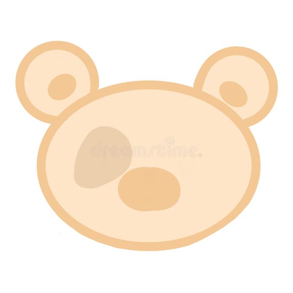 Cute Baby Bear Head Faceless Icon Stock Illustration - Illustration of ...