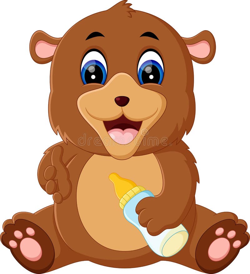 Baby Bear in the Forest stock vector. Illustration of child - 106449167