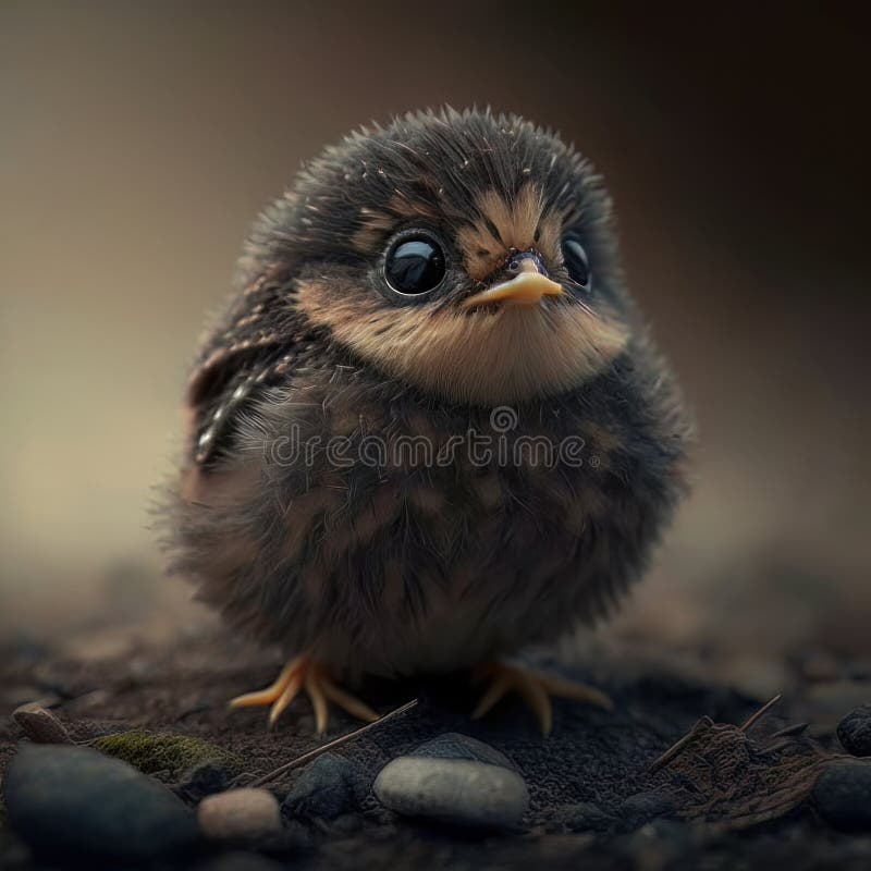 Cute baby bird stock illustration. Illustration of cuddly - 270792713