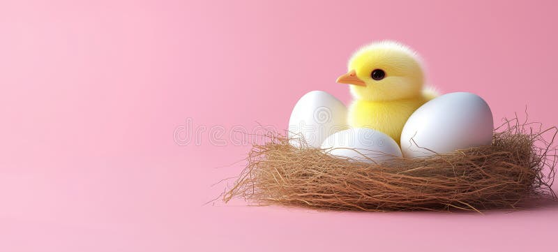 Cute Baby Bird Hatching from a Nest, Symbolizing New Beginnings and ...