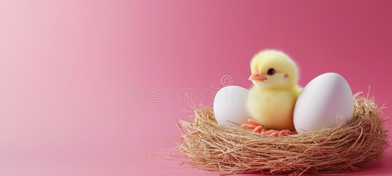 Cute Baby Bird Hatching from a Nest, Symbolizing New Beginnings and ...