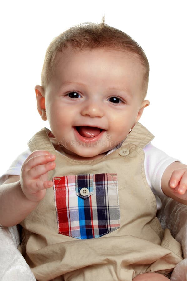 Cute Baby Boy stock image. Image of child, brown, smile - 19704223