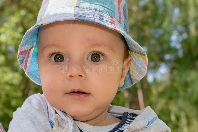 Cute Baby Boy with Pacifier Looking at the Camera. Boy with Pacifier ...