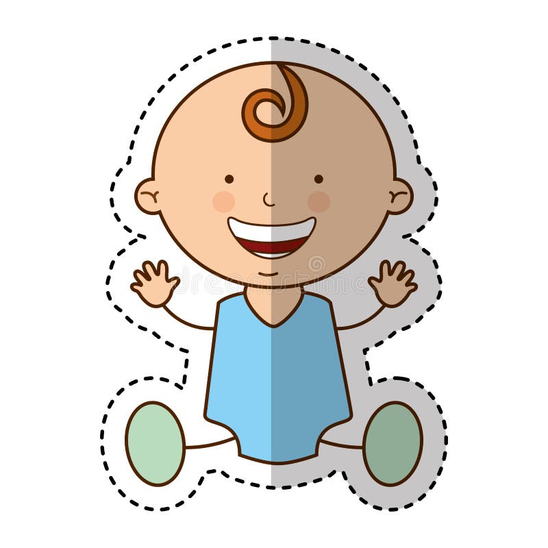 Cute baby boy character stock vector. Illustration of smile - 87595809