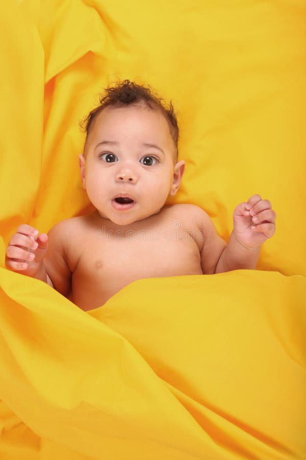 Cute Baby Boy Lying on His Back Stock Photo - Image of smiling, mixed ...