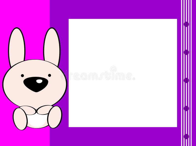 Cute Baby Bunny Frame Background Stock Vector - Illustration of drawing ...
