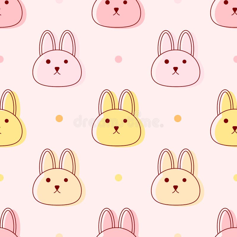 Cute Baby Bunny Seamless Pattern for Digital Printing Stock ...