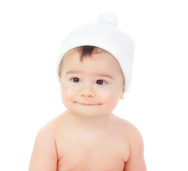Cute baby with a cap stock photo. Image of lifestyle - 50015680