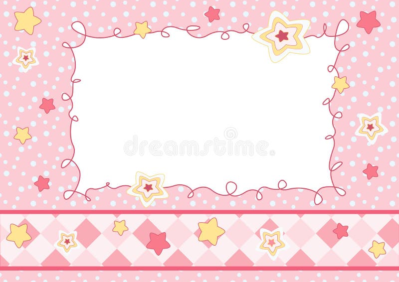 Cute baby card stock vector. Illustration of border, crafts - 55369309