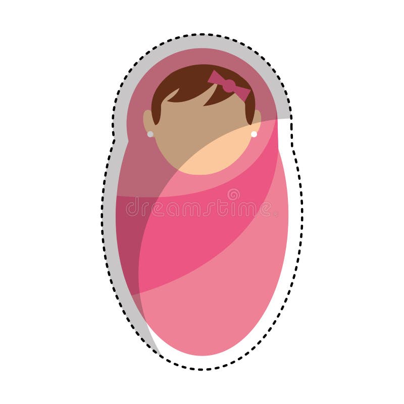 Cute baby character icon stock illustration. Illustration of infant ...