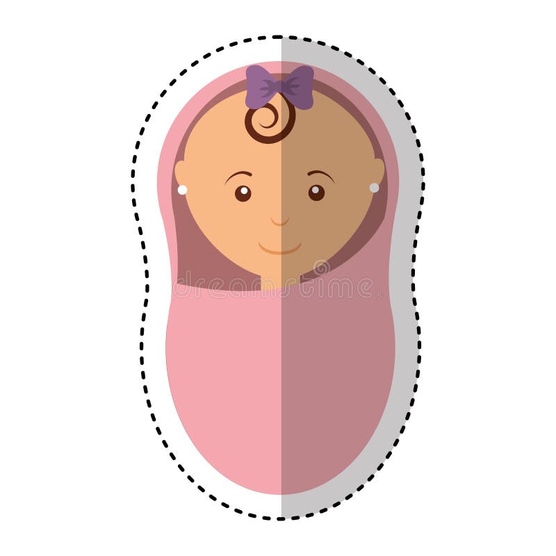 Cute baby character icon stock illustration. Illustration of cheerful ...