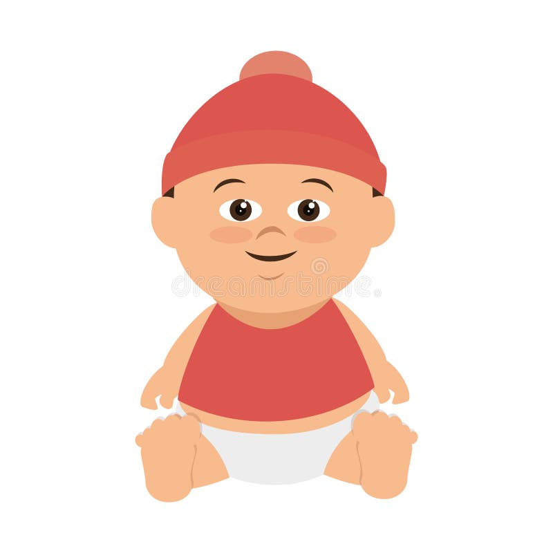 Cute baby character icon stock illustration. Illustration of baby ...