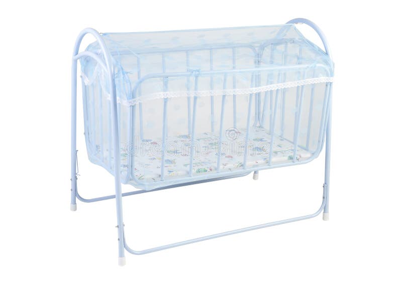 Cute Baby Cot with Mosquito Net Stock Photo - Image of cozy, bedroom ...