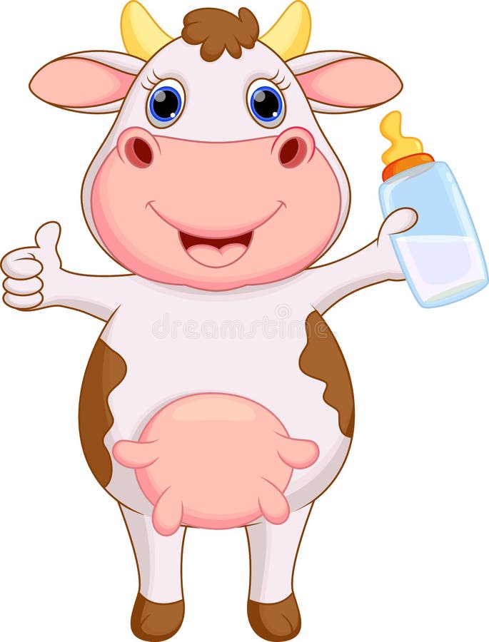 Cute baby cow cartoon stock illustration. Illustration of dairy - 40509263