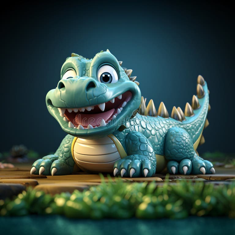 Cute Baby Crocodile stock illustration. Illustration of green - 289556079