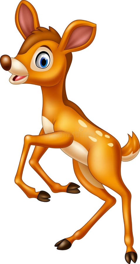 Cute baby deer cartoon stock vector. Illustration of expression - 82615180