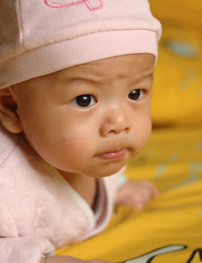 Cute baby face stock image. Image of infant, chinese, asia - 9163469