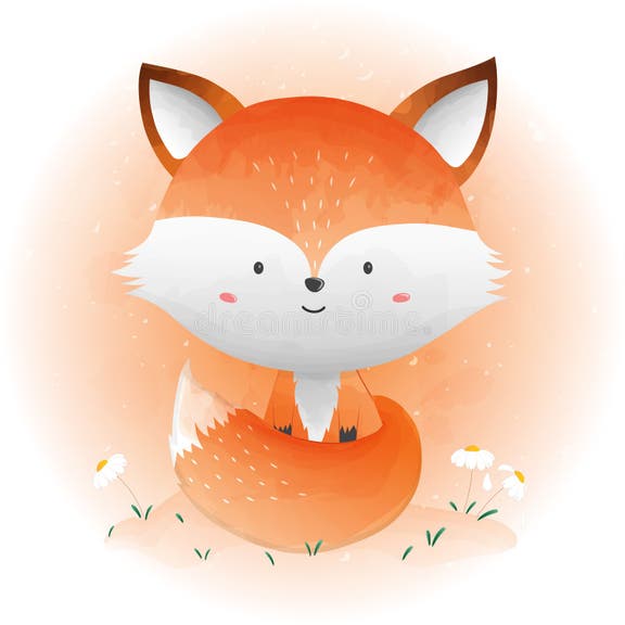 Cute baby fox stock vector. Illustration of little, sketch - 143466443