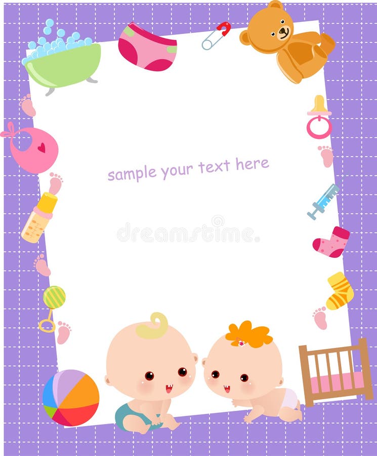 Cute baby frame stock vector. Illustration of feeding - 27844517